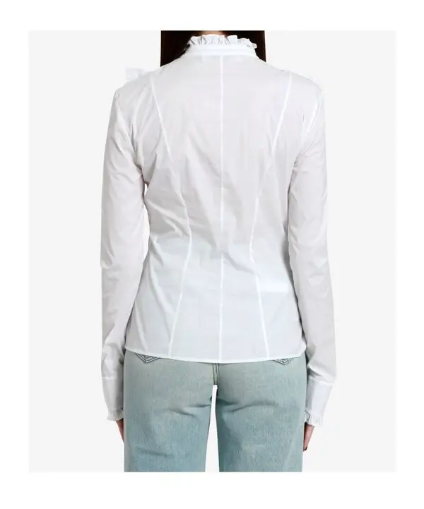 Philosophy Di Lorenzo Serafini Ruffled High Collar Shirt - White