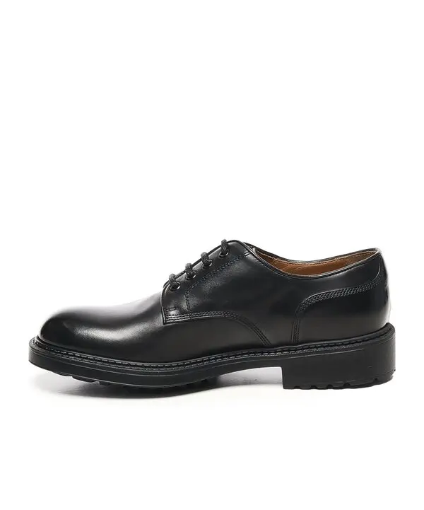 DOUCAL'S Lace-up Derby Flat Shoes - Black