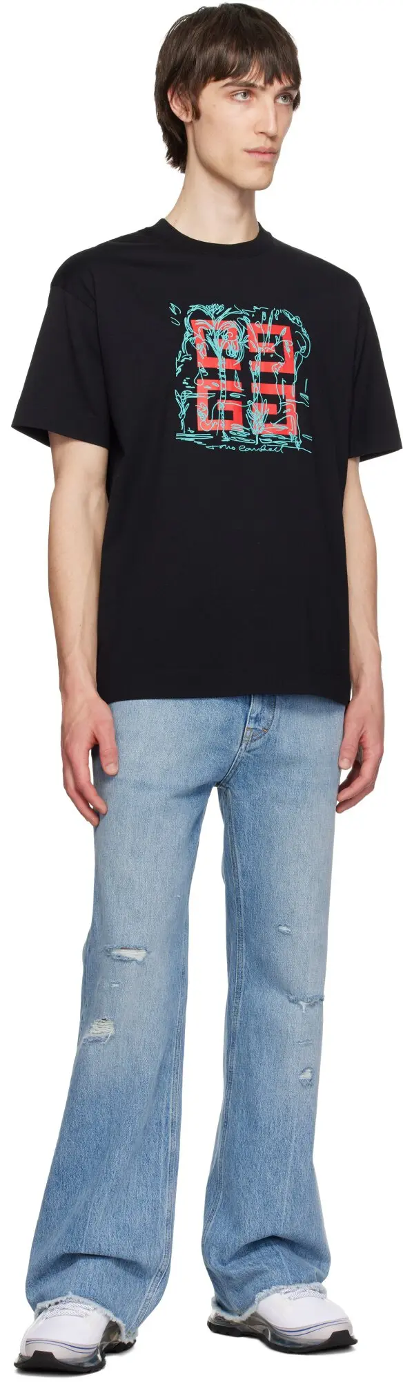 Givenchy 4g Logo Printed Crewneck T-shirt - Black
