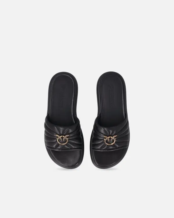 Pinko Fiona Logo Appliqué Slippers