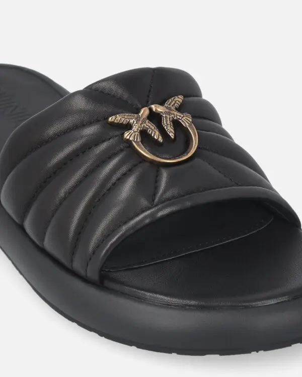 Pinko Fiona Logo Appliqué Slippers