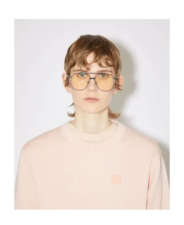 Acne Studios Face Patch Organic Cotton Crewneck Sweatshirt