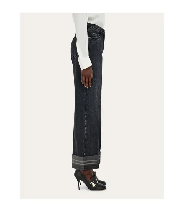 FERRAGAMO Mid-rise Stone Washed Denim Jeans