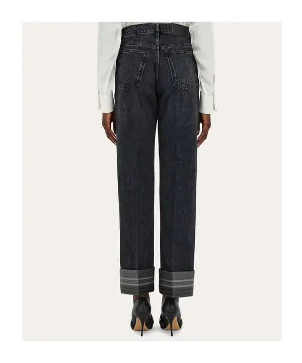 FERRAGAMO Mid-rise Stone Washed Denim Jeans
