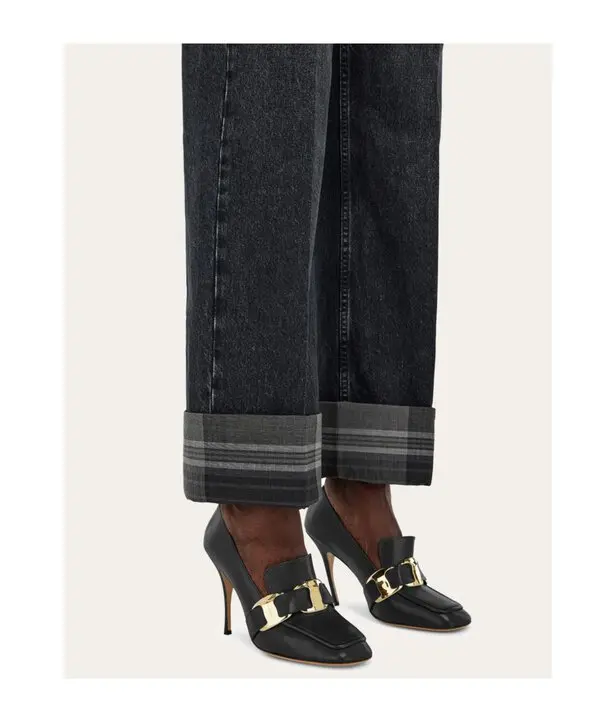 FERRAGAMO Mid-rise Stone Washed Denim Jeans