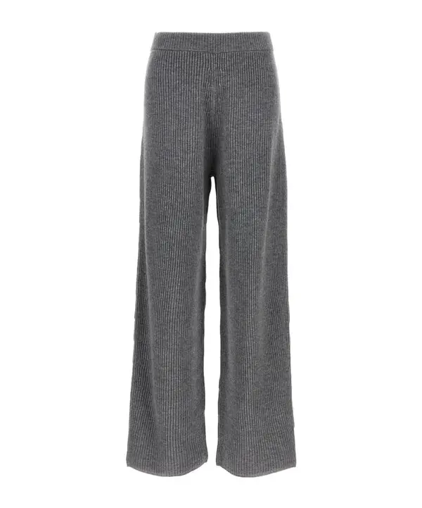 Sportmax Ribbed Knit Trousers - Gray