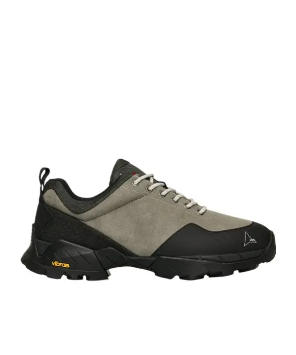 ROA Lace-up Sneakers With Perforated Details - Grey