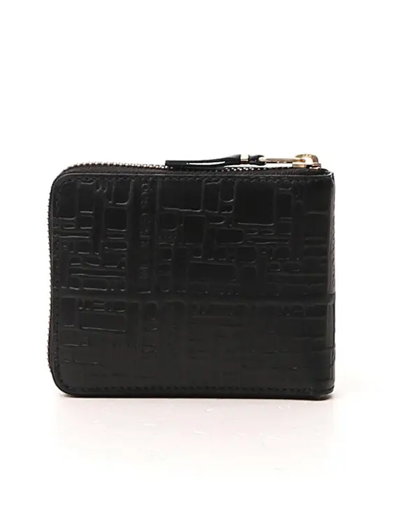 Comme Des Garçons Embossed Zip Around Wallet