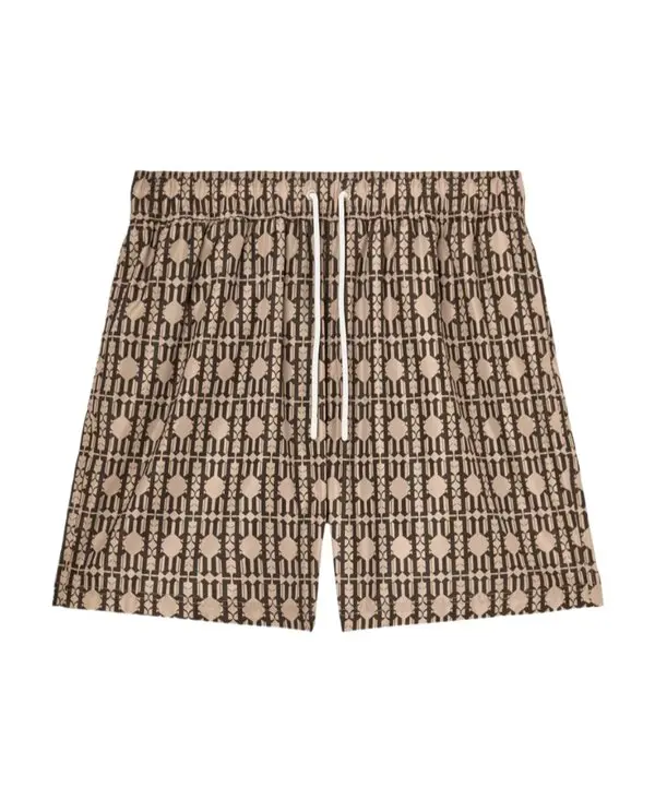 Palm Angels Monogram Print Swim Shorts - Nude