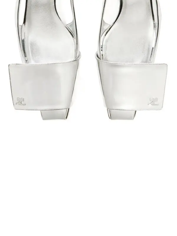 COURREGES Fold Slingback Pumps - Mirror