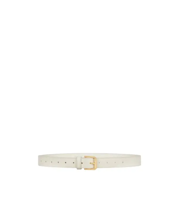 Givenchy Voyou Belt In Shiny Leather - Ivory