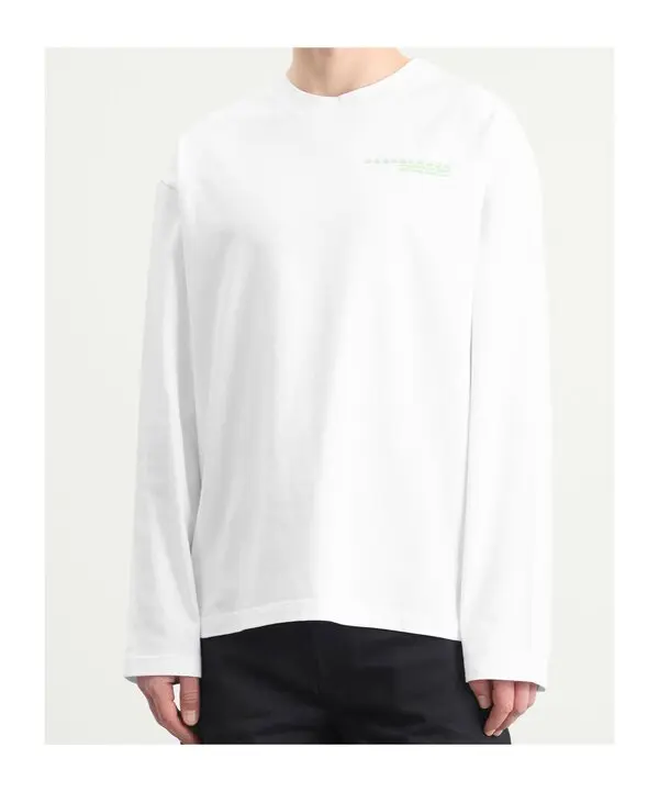 Casablanca Glitch Orchid Long-sleeve T-shirt - White