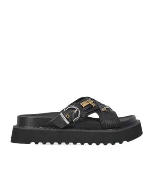 Pinko Logo Plaque Crisscross Sandals - Green