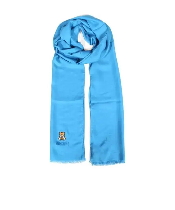 Moschino Logo Scarf - Blue