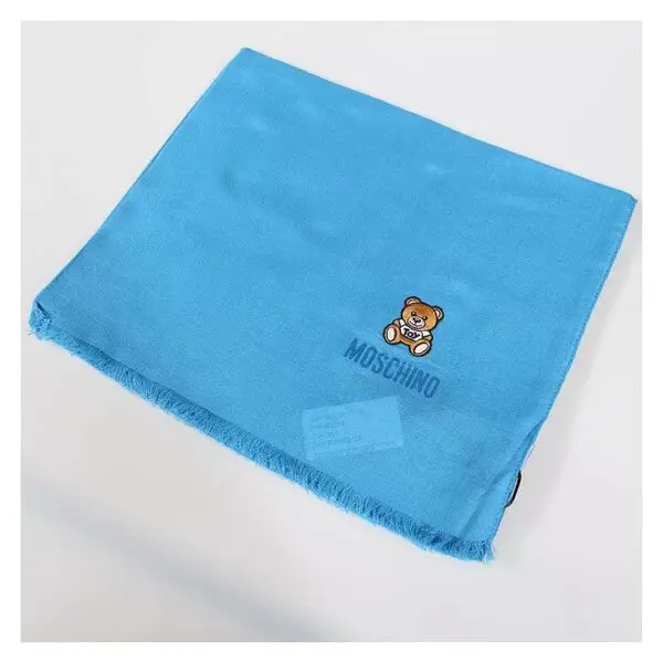 Moschino Logo Scarf - Blue