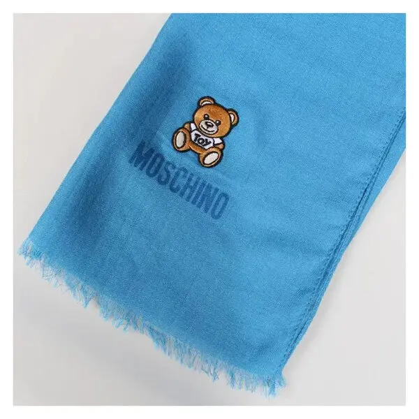 Moschino Logo Scarf - Blue