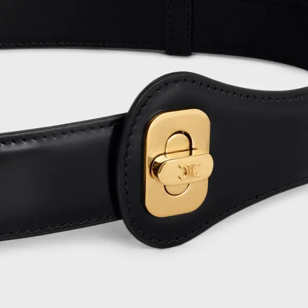 Celine Josephine Wide Belt In Taurillon Leather
