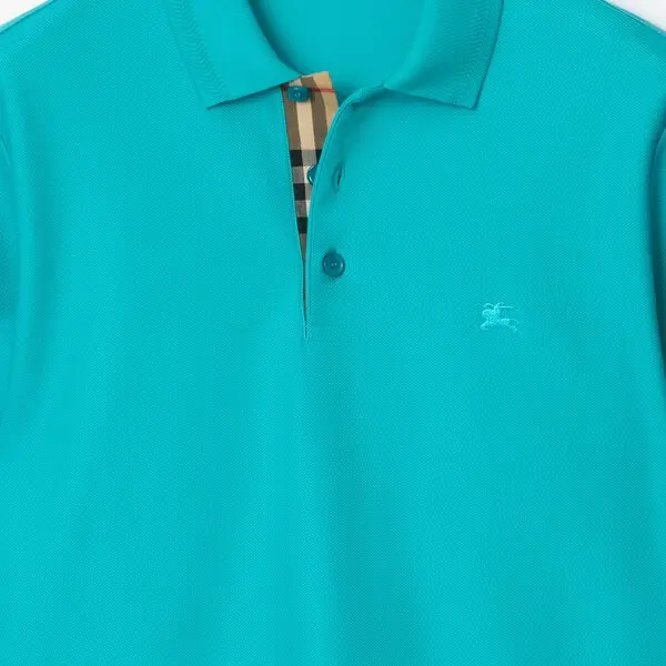 Burberry Cotton Polo Shirt - Atomic Blue