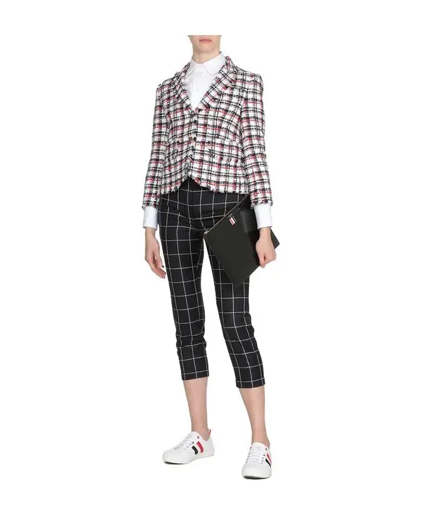 Thom Browne Zippered Clutch With Stripe Detail