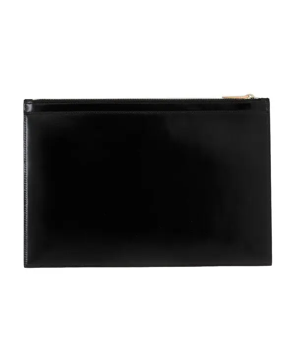 Thom Browne Zippered Clutch With Stripe Detail