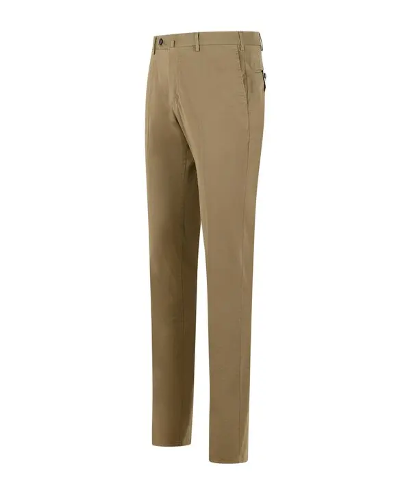 PT TORINO Slim Fit Stretch Cotton Gabardine Trousers - Brown