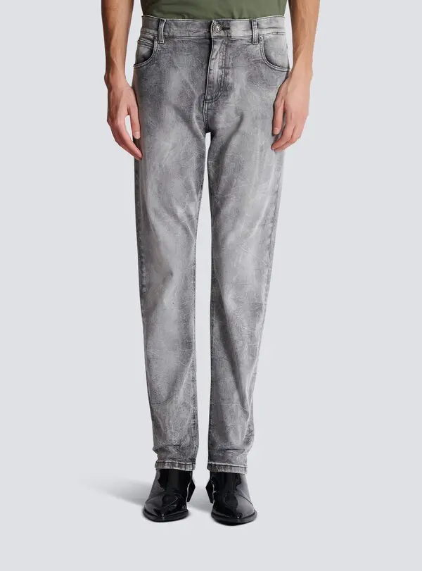 Balmain Regular-fit Denim Jeans - Gray