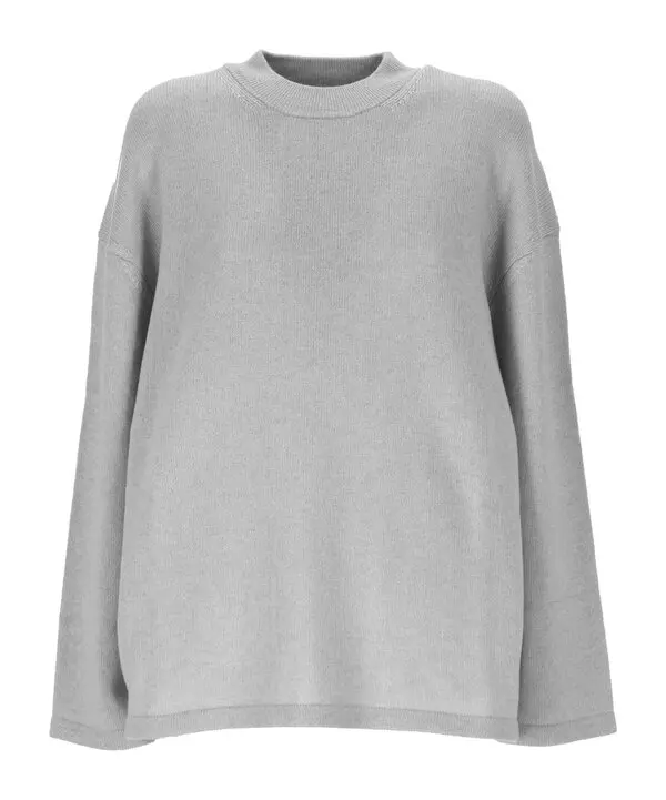 Max Mara Ribbed High-neck Sweater - Gray