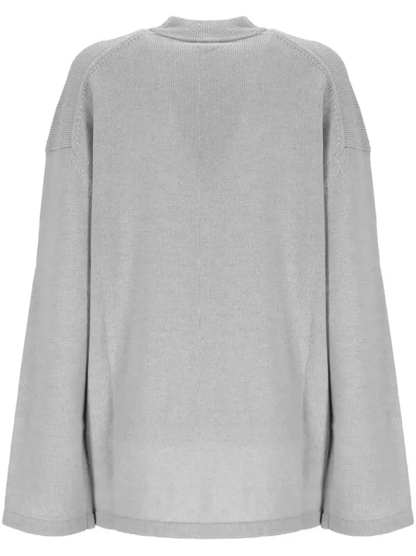 Max Mara Ribbed High-neck Sweater - Gray