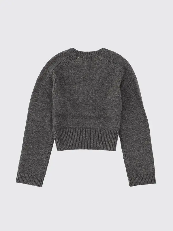 GANNI V-neck Jumper With Ribbed Details - No