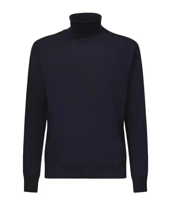 Eleventy Ribbed Cashmere Sweater - Black