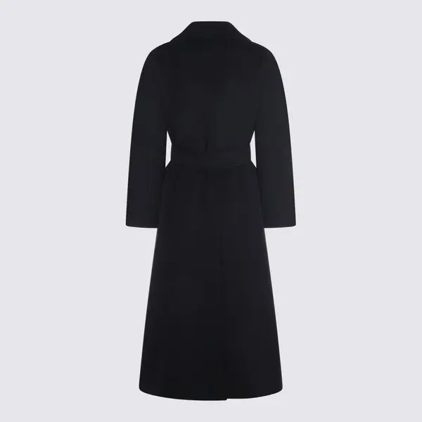 Max Mara Belted Double-breasted Coat - Blue