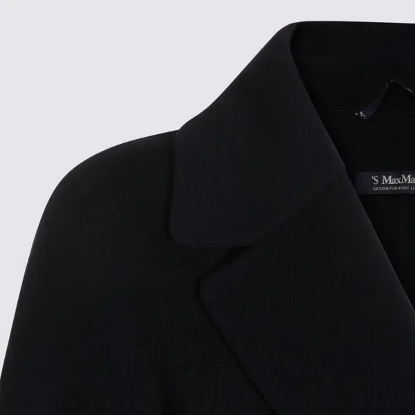Max Mara Belted Double-breasted Coat - Blue