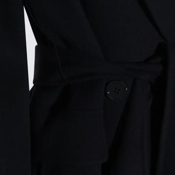 Max Mara Belted Double-breasted Coat - Blue