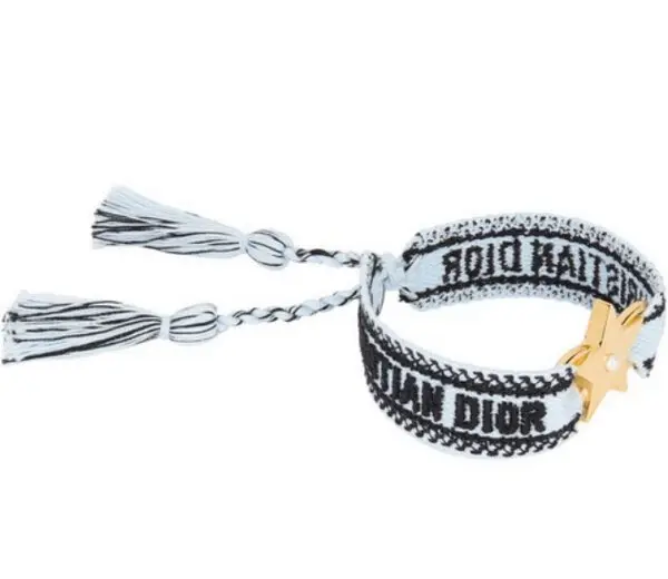 Dior Tasseled Logo Bracelet - Gray