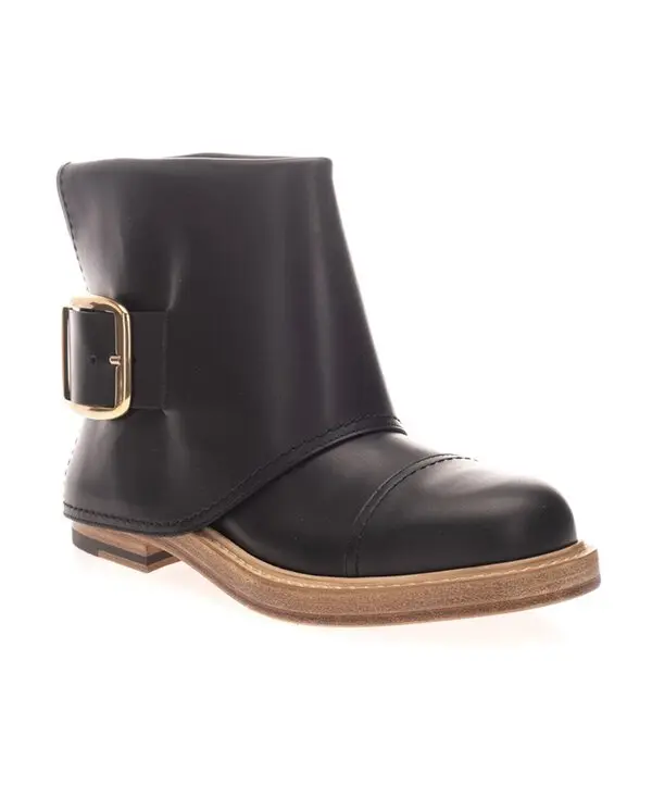 Alexander McQueen Buckle Detail Ankle Boots