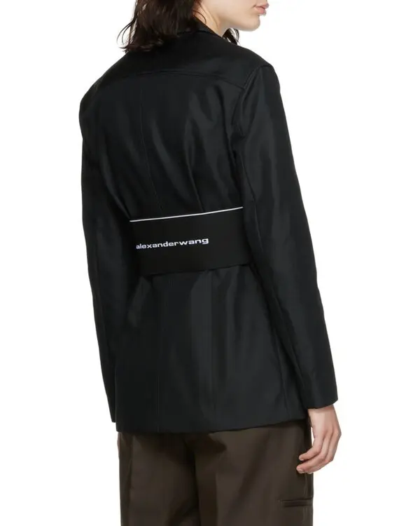 Alexander Wang Logo-print Elasticated-waist Blazer