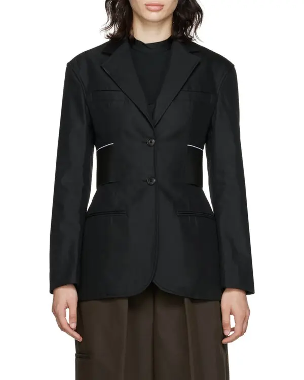 Alexander Wang Logo-print Elasticated-waist Blazer
