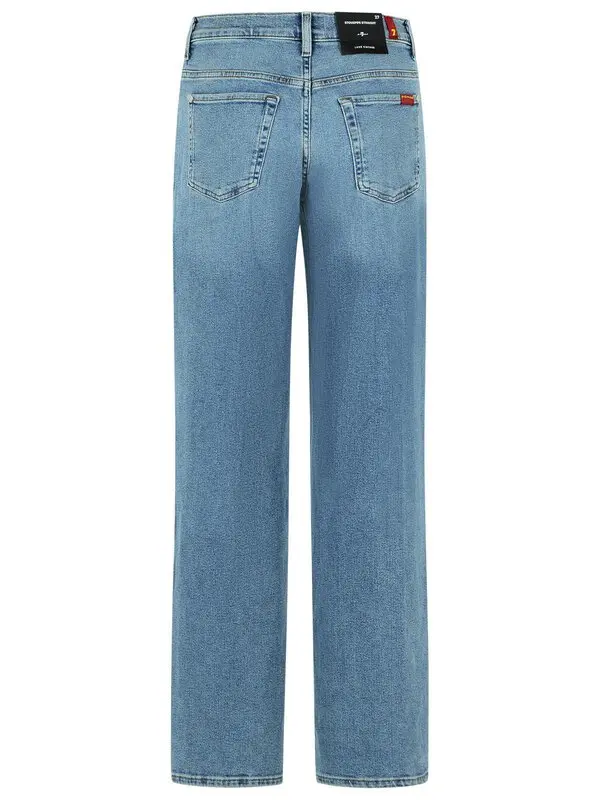7 For All Mankind Stovepipe Straight Jeans - Blue