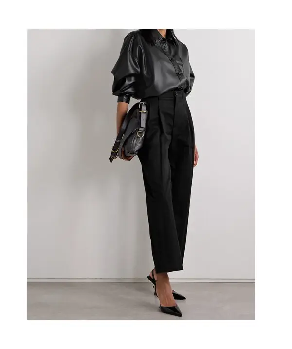 Wardrobe.NYC Wide-leg Chino Trousers - Black