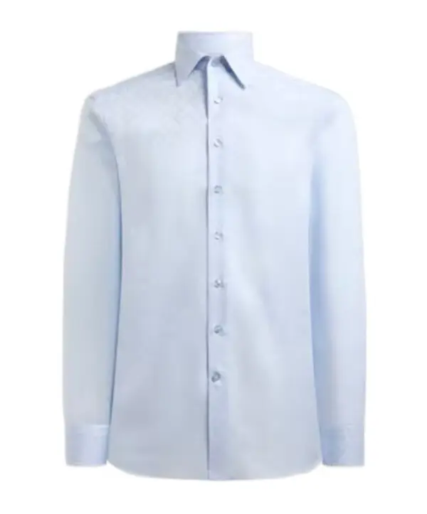 Etro Cotton Jacquard Shirt - Light Blue