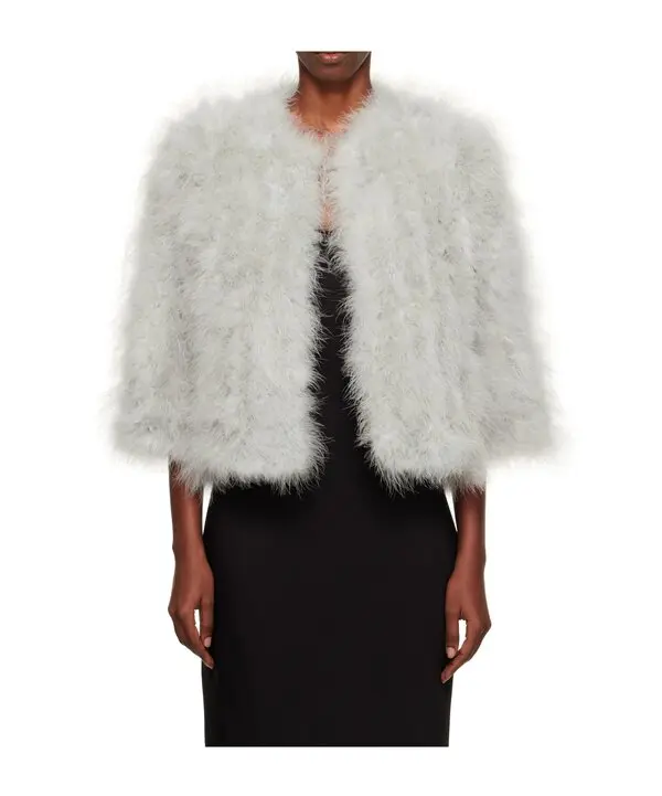 YVES SALOMON Feather Jacket - Blue