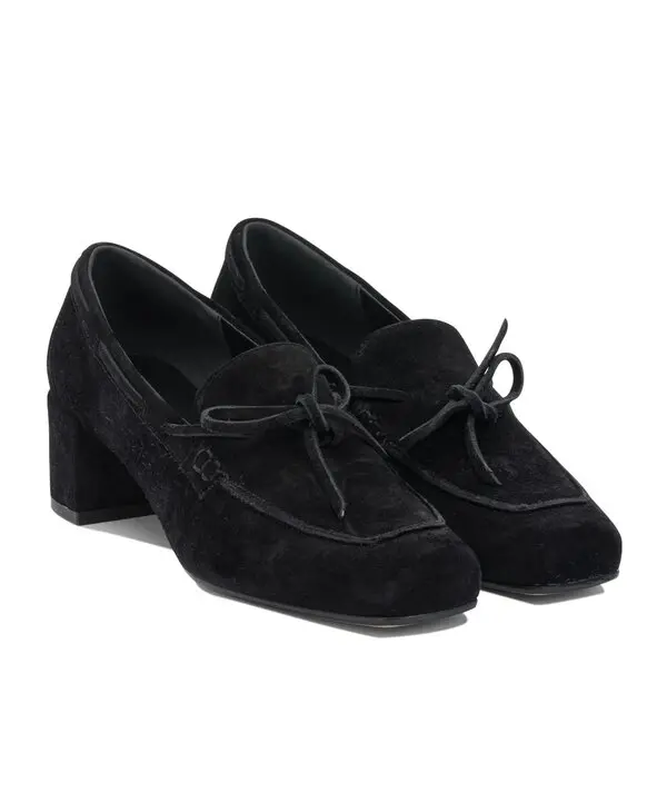 AeydĒ Bow Detail Square Toe Pumps