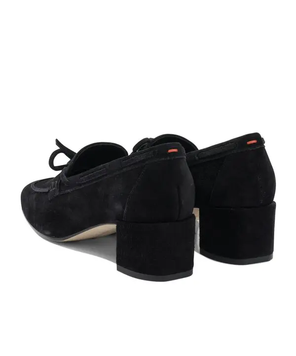 AeydĒ Bow Detail Square Toe Pumps