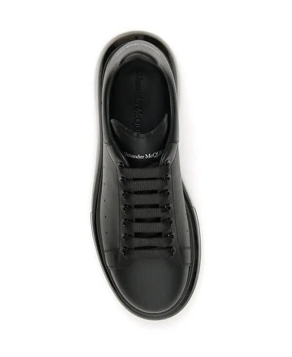 Alexander McQueen Oversized Low-top Sneakers With Transparent Sole - Black