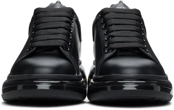 Alexander McQueen Oversized Low-top Sneakers With Transparent Sole - Black