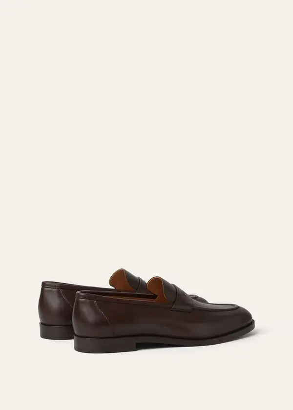 Loro Piana Sergio Leather Loafers - Chocolate
