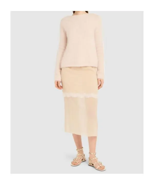 Blumarine Long Sleeve Sweater With Back Cutout