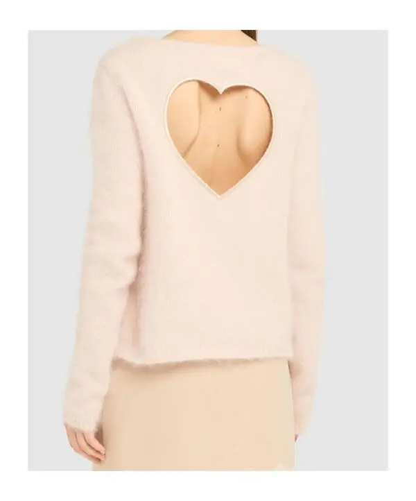 Blumarine Long Sleeve Sweater With Back Cutout
