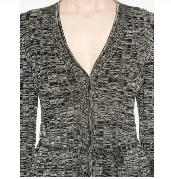 Dries Van Noten V-neck Long-sleeve Knitted Cardigan With Drawstring