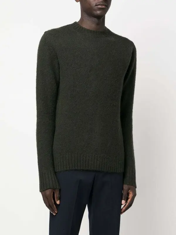 Aspesi Crew Neck Wool Jumper - Black